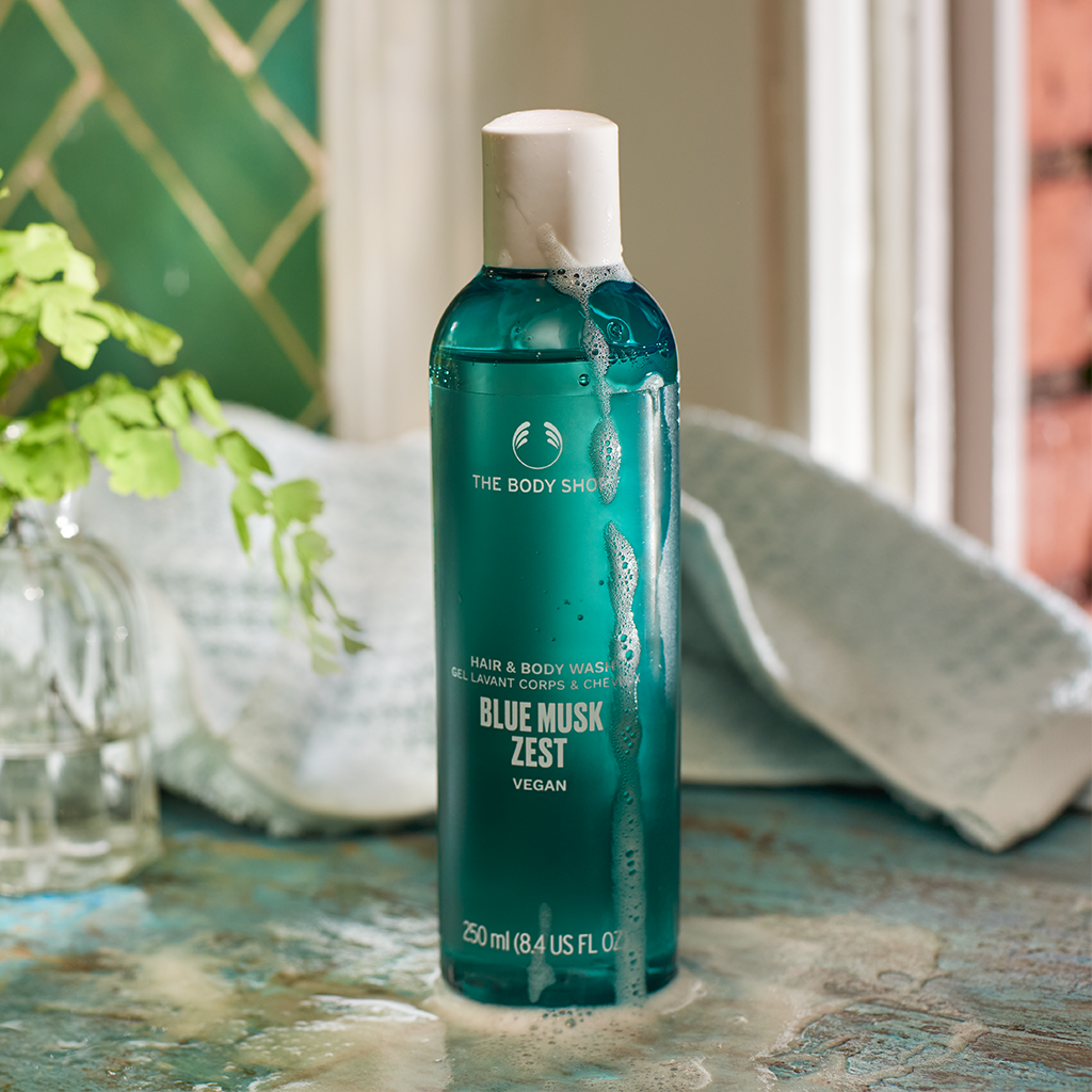 Blue Musk Zest Hair & Body Wash | The Body Shop – THE BODY SHOP